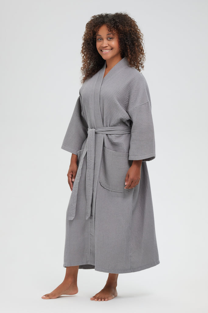 Basic Waffle Kimono Robe | Waffle Kimono Bathrobe