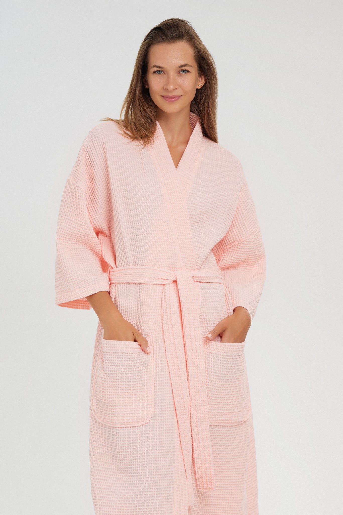 Basic Waffle Kimono Robe | Waffle Kimono Bathrobe
