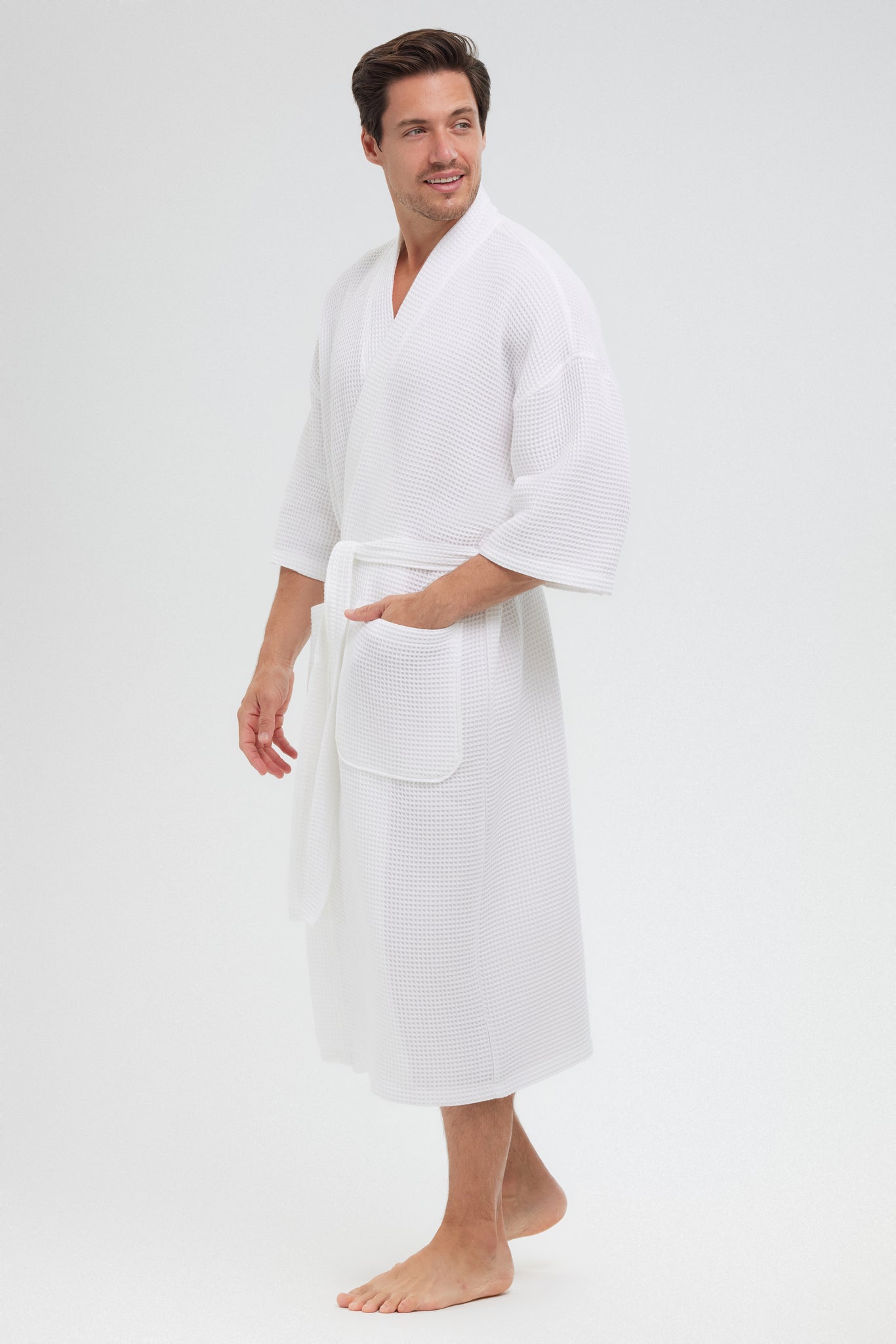 Basic Waffle Kimono Robe | Waffle Kimono Bathrobe