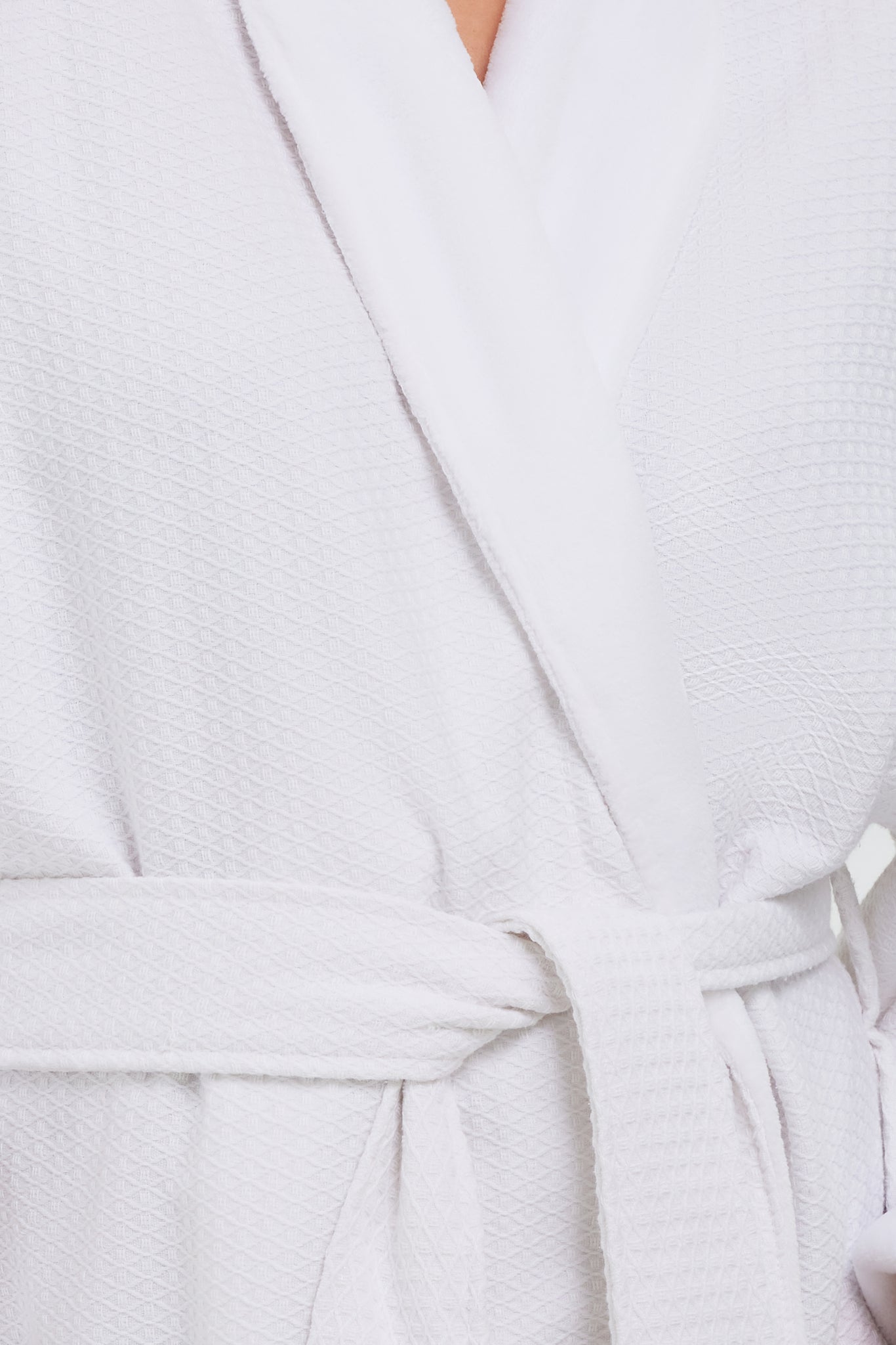 Diamond Waffle Robe with Plush Accents.