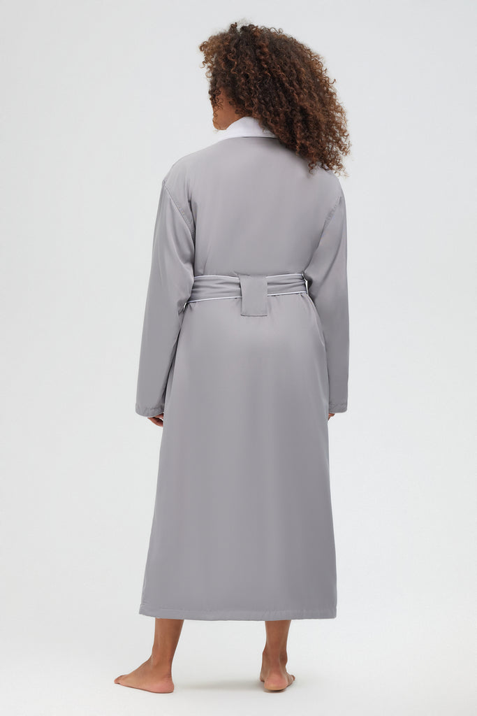 Microfiber Shawl Robe Lined in Plush