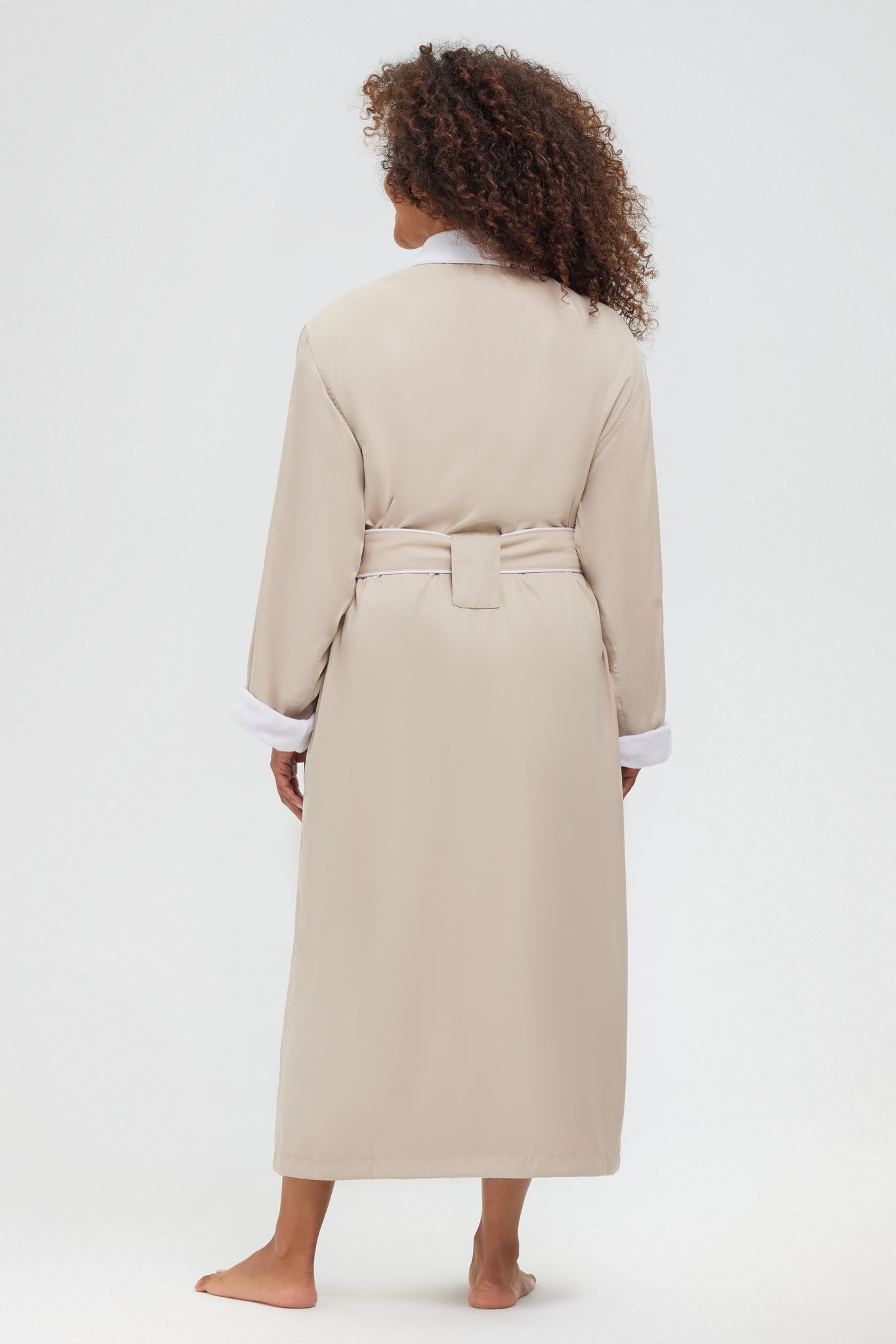 Microfiber Shawl Robe Lined In Terry
